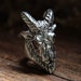 Horned Goat Ring for Men Made of Sterling Silver 925 Satanism Biker - Etsy