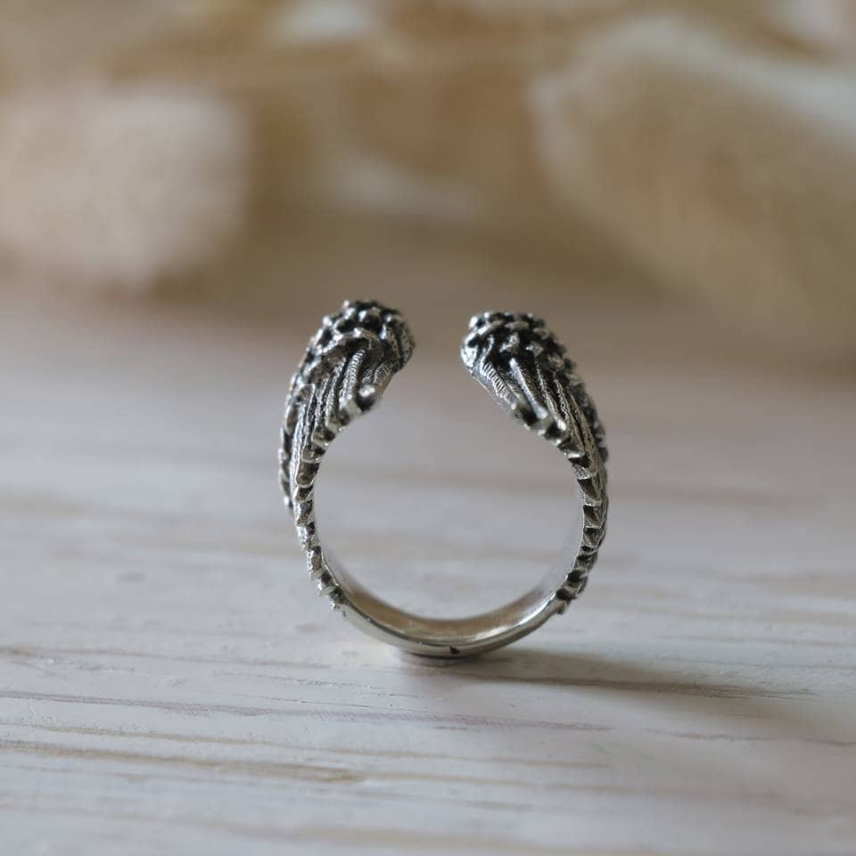 Angel Wings Ring for women made of sterling silver 925 | Etsy