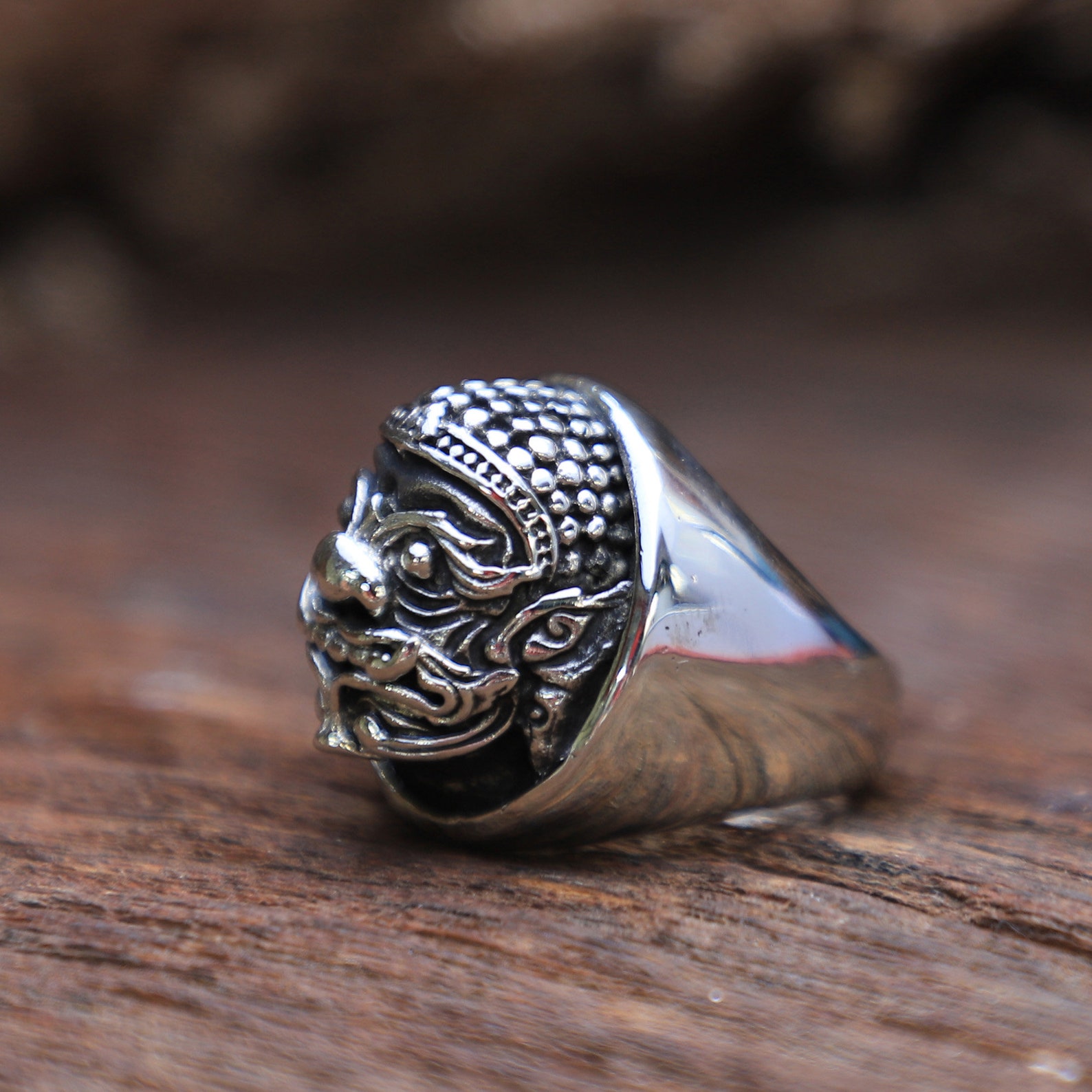 Ramayana Monster Ring for Unisex Made of Sterling Silver 925 Hindo ...