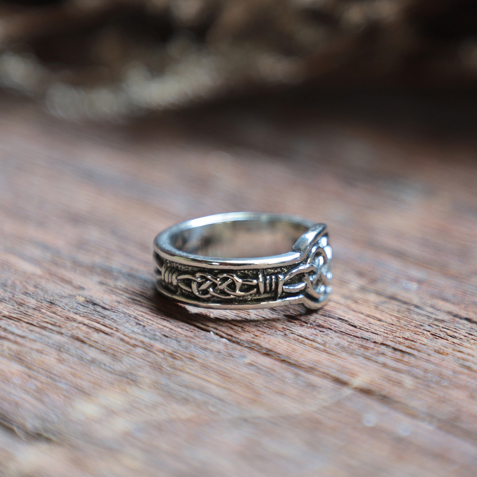 Valknut Viking Ring for men made of sterling silver 925 style | Etsy