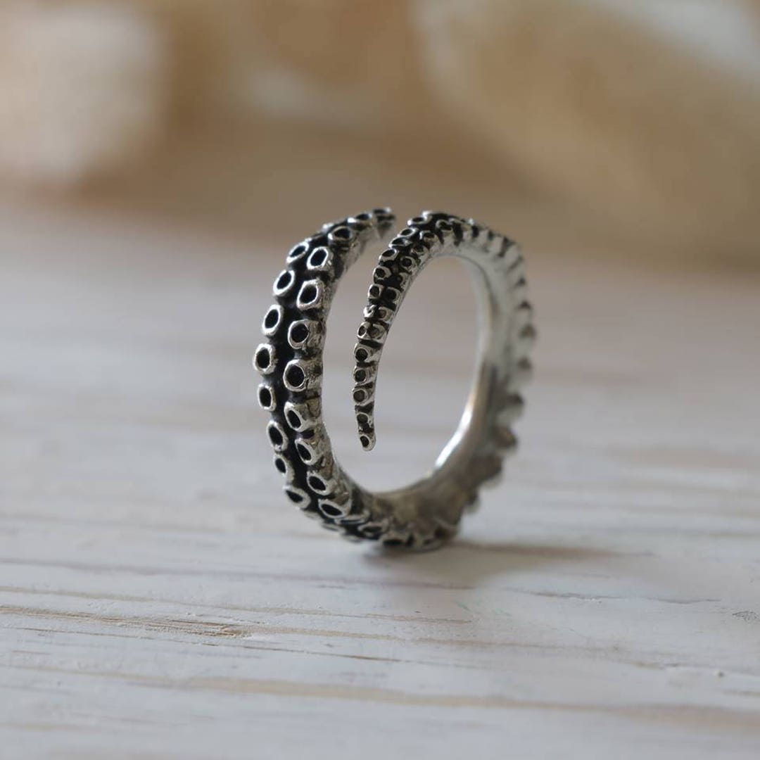 Tentacle Octopus Ring for Unisex Made of Sterling Silver 925 Nautical ...