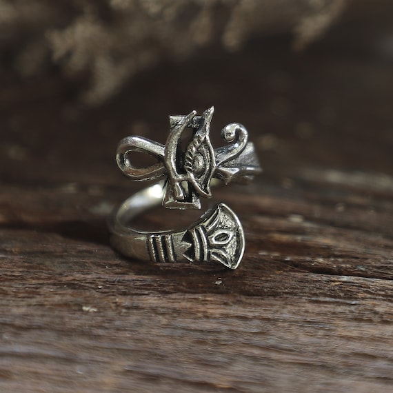 Egyptian Ankh Ring for Men Made of Sterling Silver 925 Biker - Etsy