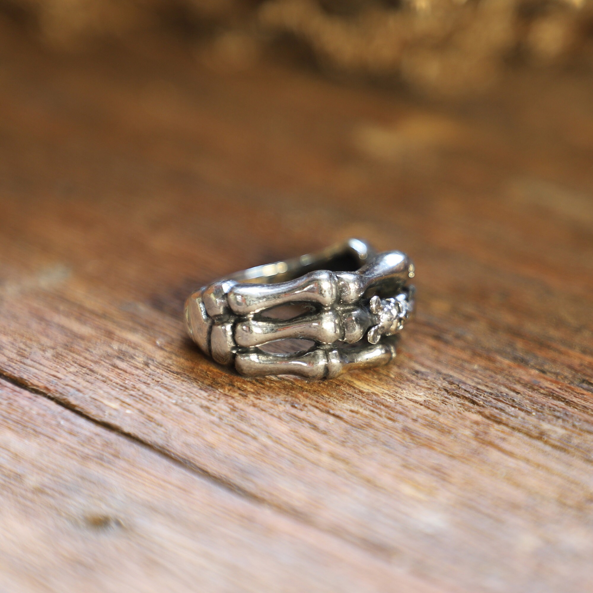 Finger Bone Skull Ring for Men Made of Sterling Silver 925 | Etsy