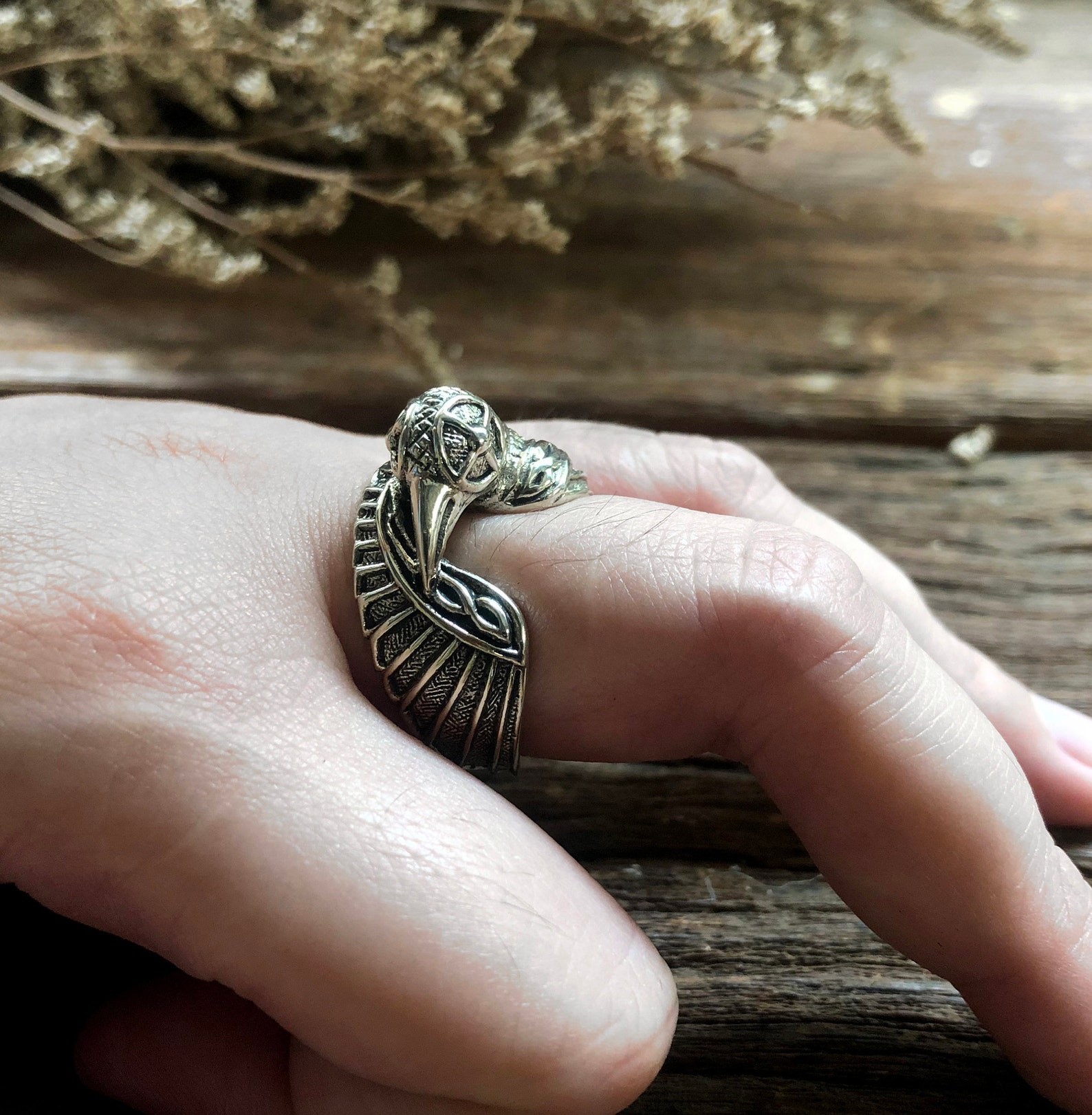 Odin Ravens ring for unisex made of sterling silver 925 | Etsy