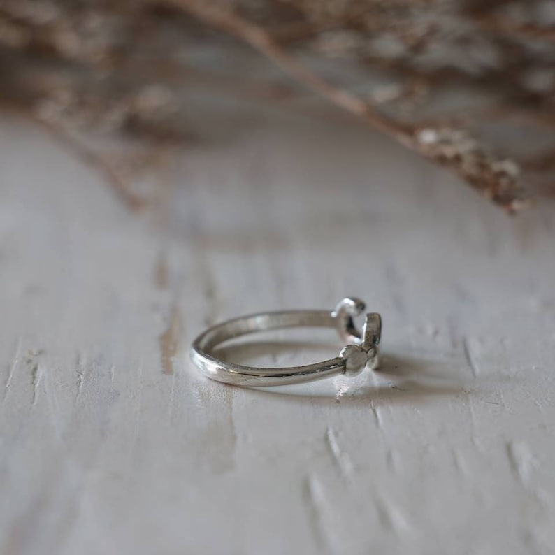 Three 3 Ring Custom Number for Women Made of Sterling Silver 925 ...