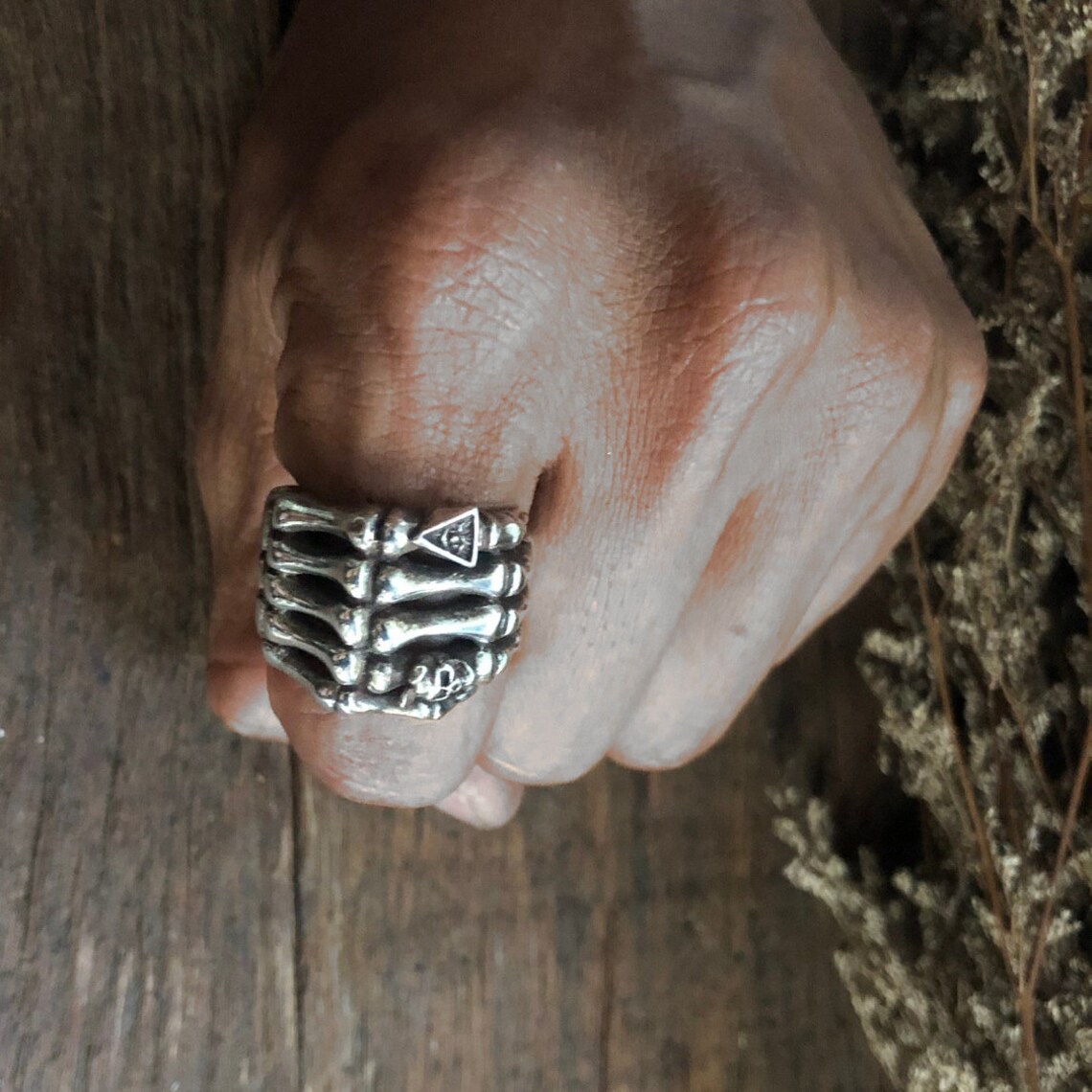 Finger Bone Ring for Men Made of Sterling Silver 925 Biker Style - Etsy