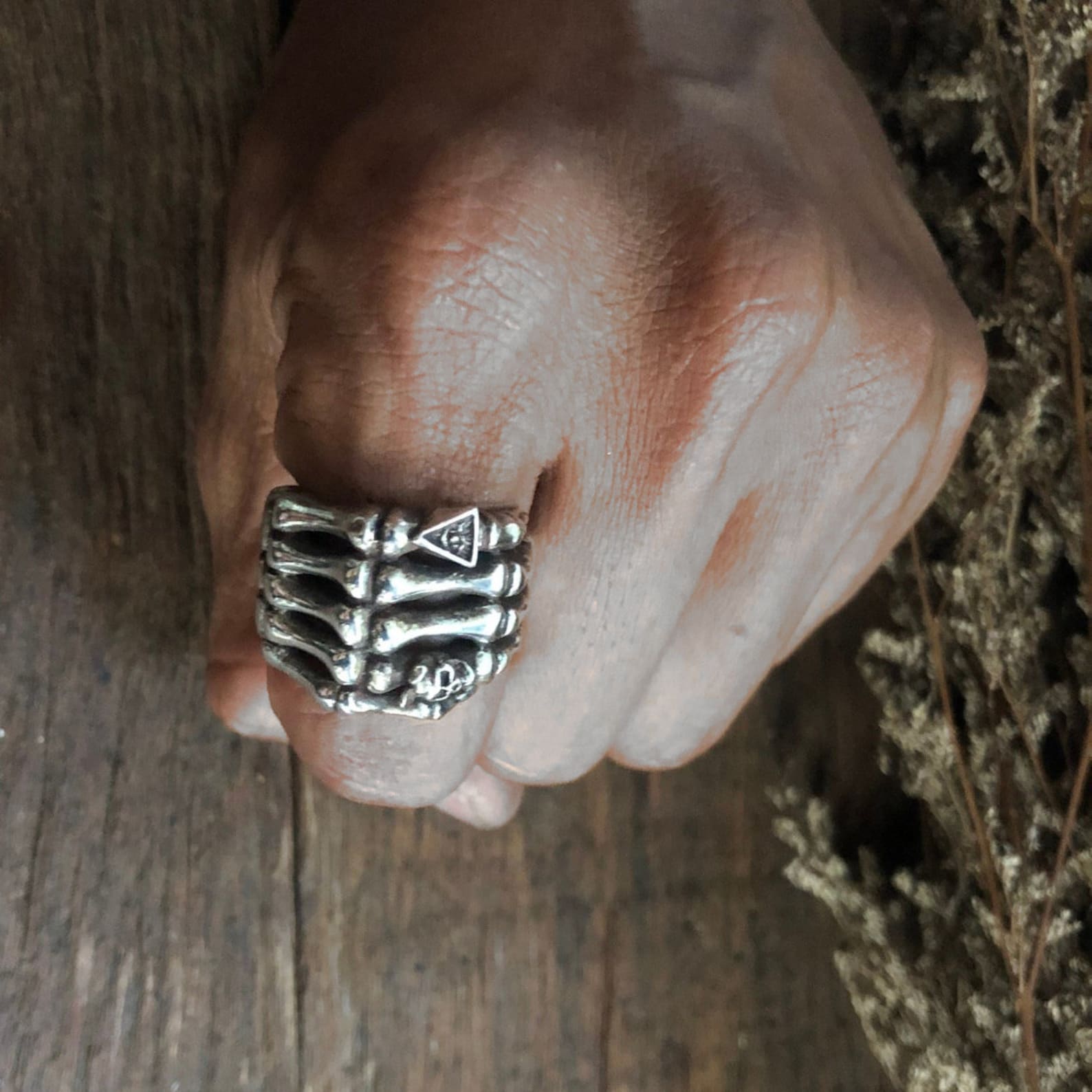 Finger Bone Ring for Men Made of Sterling Silver 925 Biker Style - Etsy