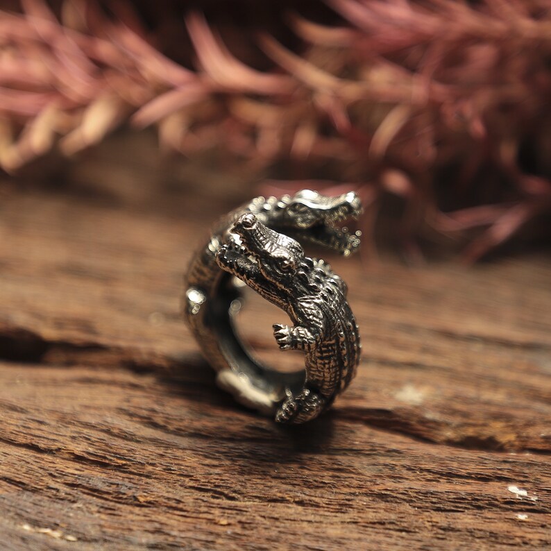 Crocodile Ring for Unisex Made of Sterling Silver 925 Bohemian Style - Etsy