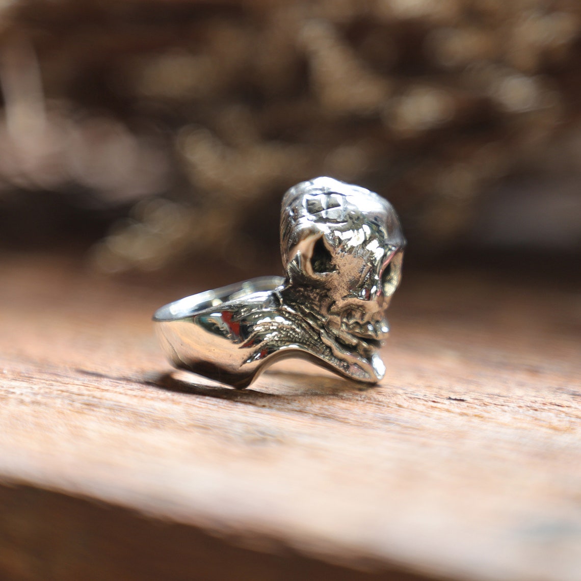 Elf Skull Ring for Men Made of Sterling Silver 925 Biker Style - Etsy