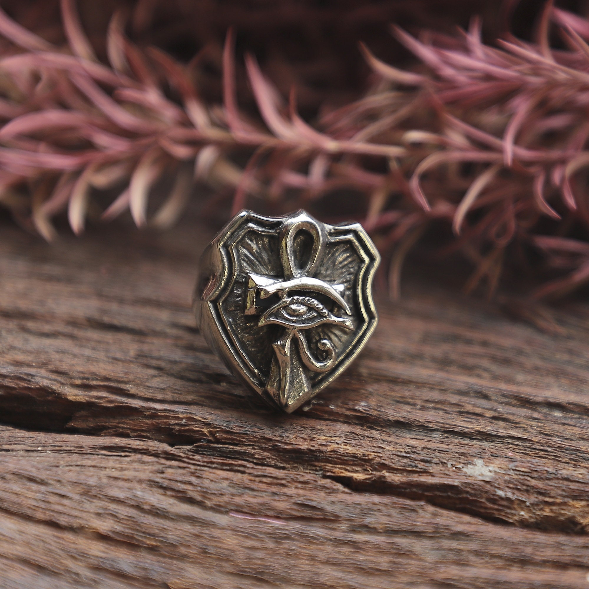 Egyptian Ankh ring for men made of sterling silver 925 gothic | Etsy