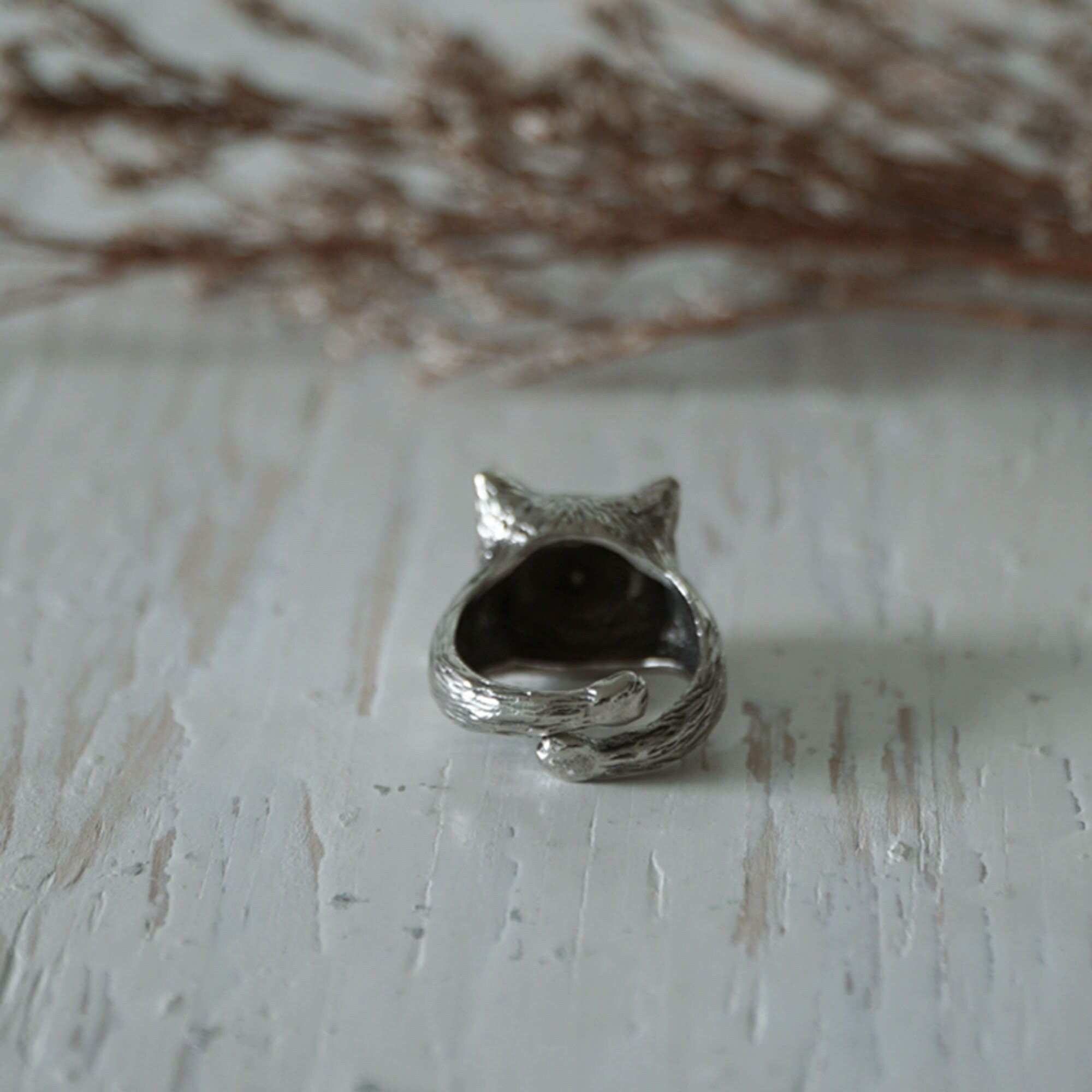 Cat Ring for Unisex Made of Sterling Silver 925 Cute Animal | Etsy