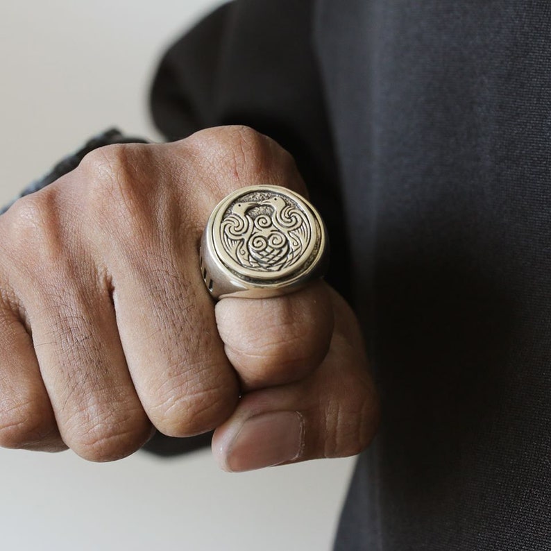 Odin Ravens Ring for Men Made of Sterling Silver 925 Viking - Etsy
