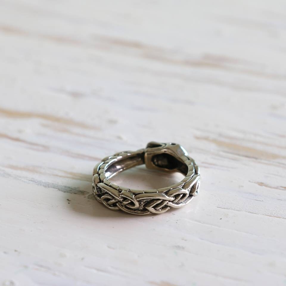 Ouroboros Snake Ring for Men Made of Sterling Silver 925 Gypsy | Etsy