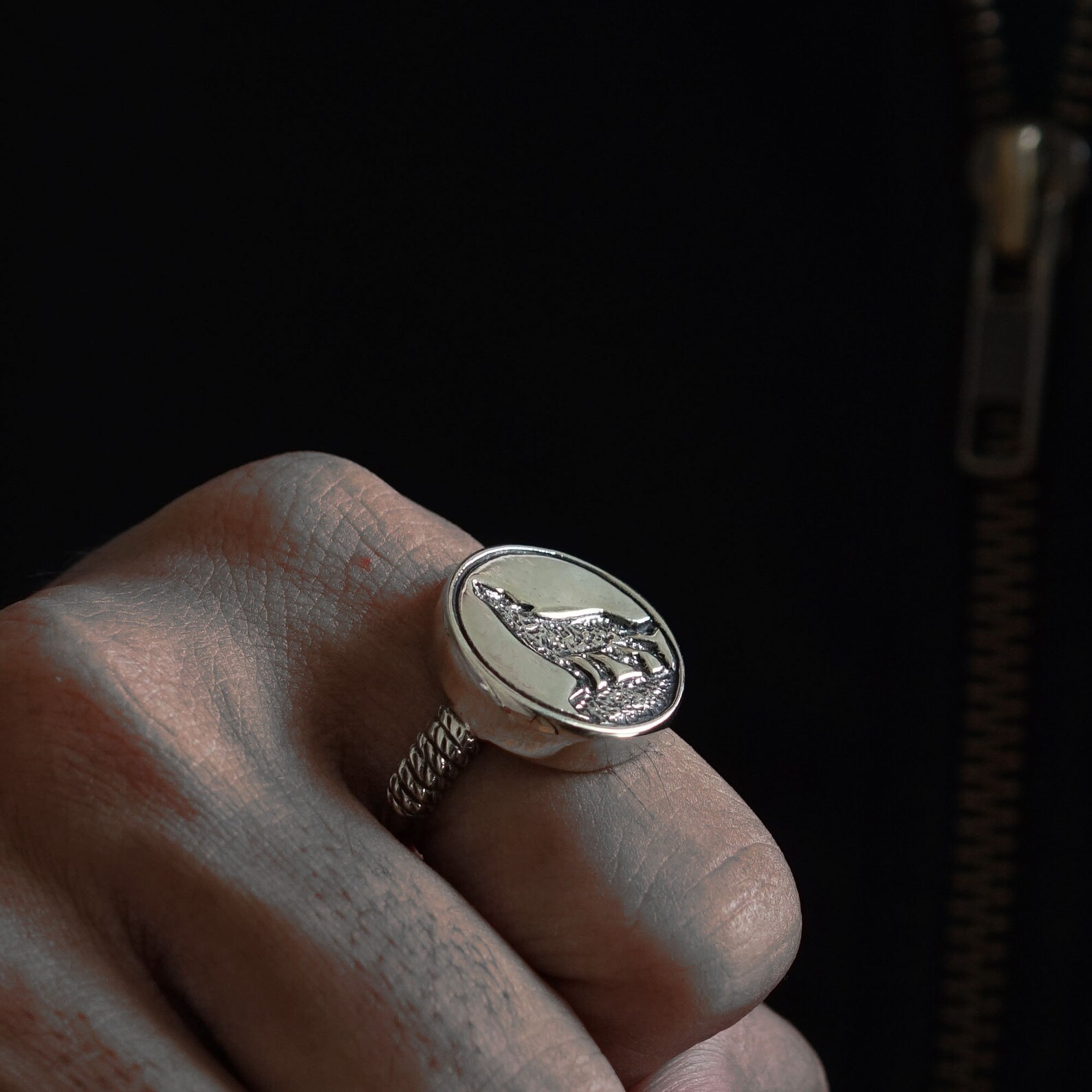 Wolf Fox Ring for Men Made of Sterling Silver 925 Viking Style - Etsy