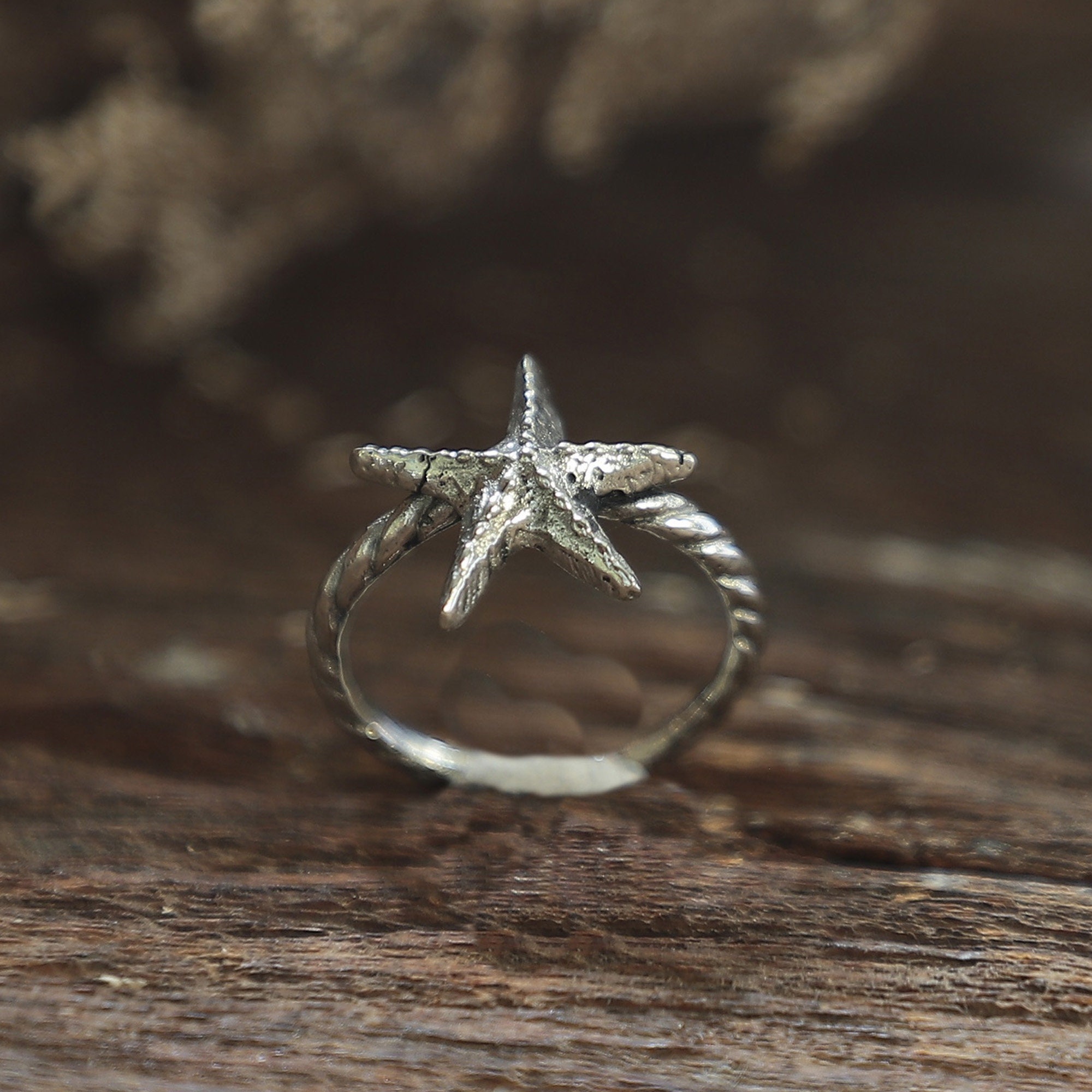 Starfish Ring for women made of sterling silver 925 nautical | Etsy