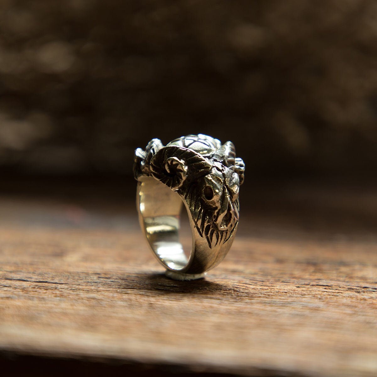 Pentagram Goat ring for men made of sterling silver 925 | Etsy