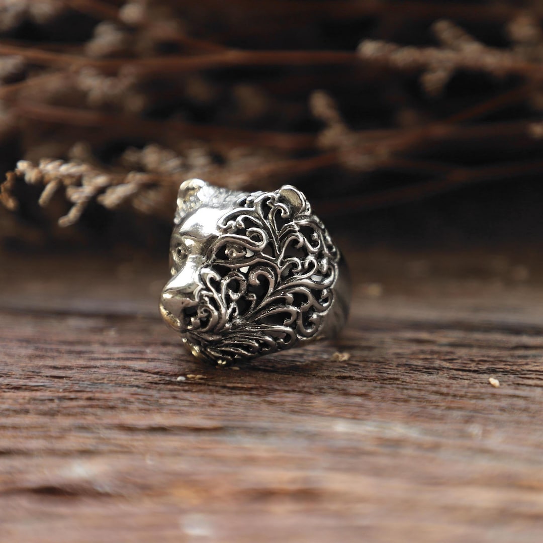 Gothic Tiger Ring for Men Made of Sterling Silver 925 Biker Style - Etsy