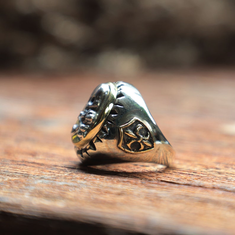 Crossbones Mexican Biker Ring for Men Made of Sterling Silver | Etsy