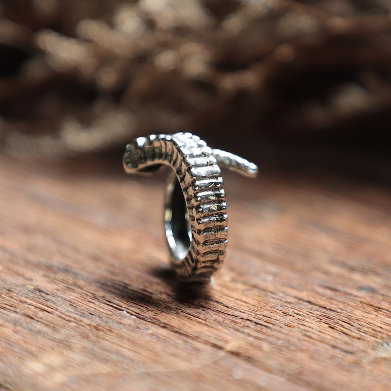 Horned Goat Ring for Men Made of Sterling Silver 925 Satanism - Etsy