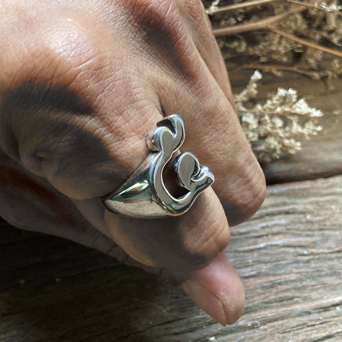 Thai Number 5 Five Ring for Unisex Made of Sterling Silver 925 ...