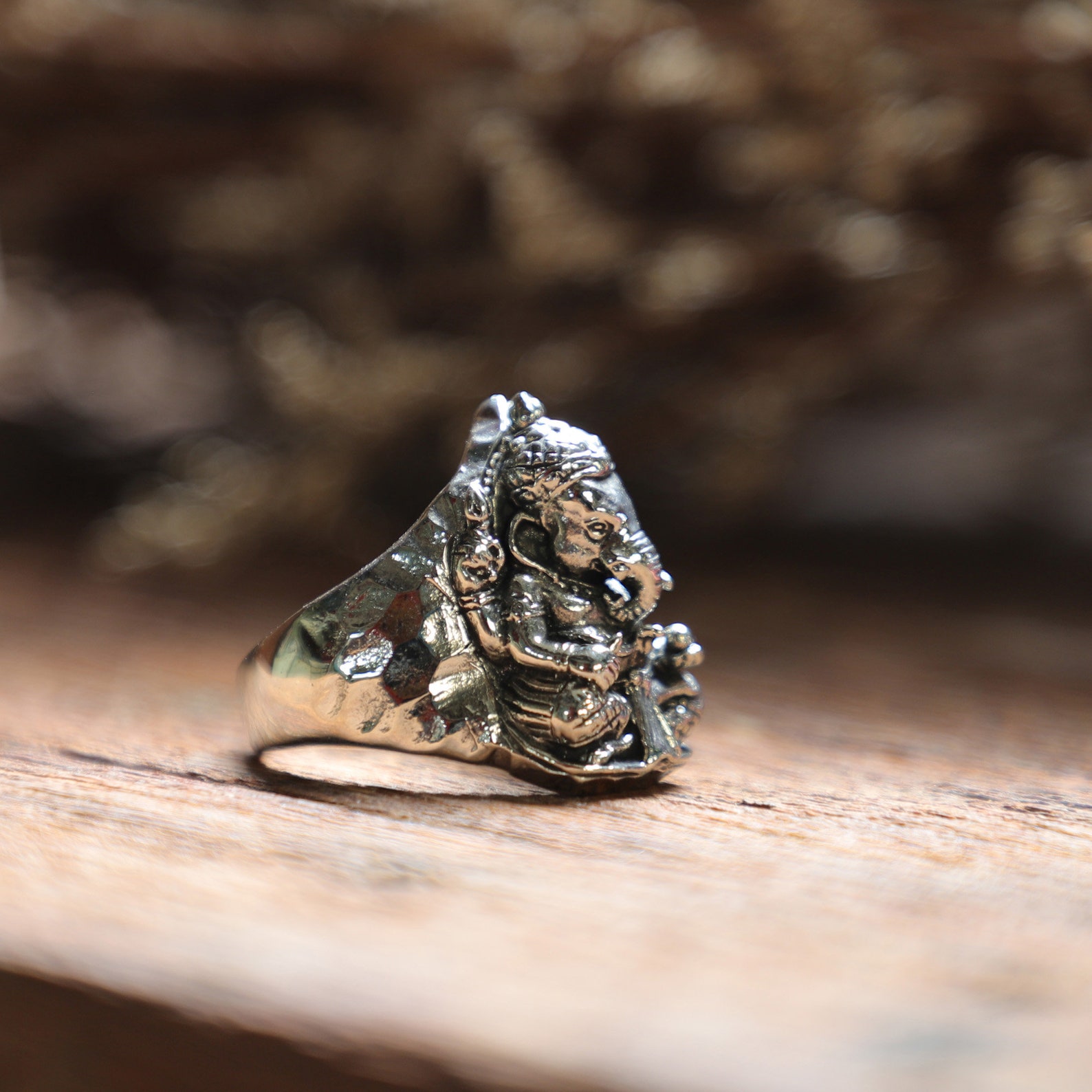 Sterling Silver Ganesha Om Ring: Unisex Hindu Yoga Jewelry - Etsy