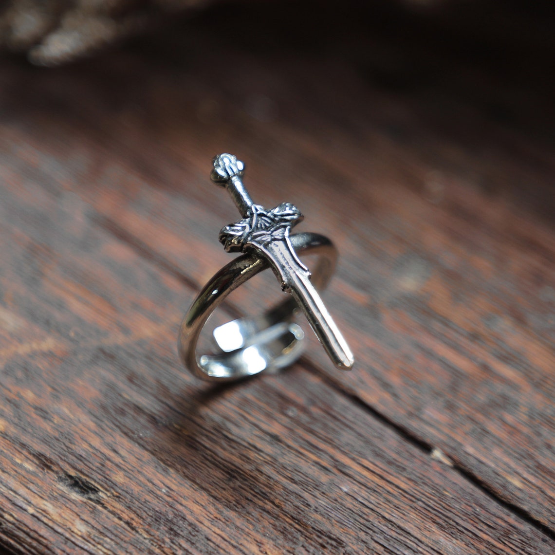 Medieval sword ring for men made of sterling silver 925 Viking | Etsy