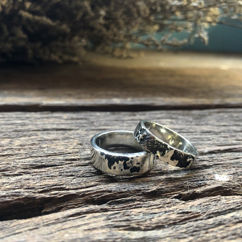 Map Double Traveler Ring for Couple Made of Sterling Silver 925 Boho ...