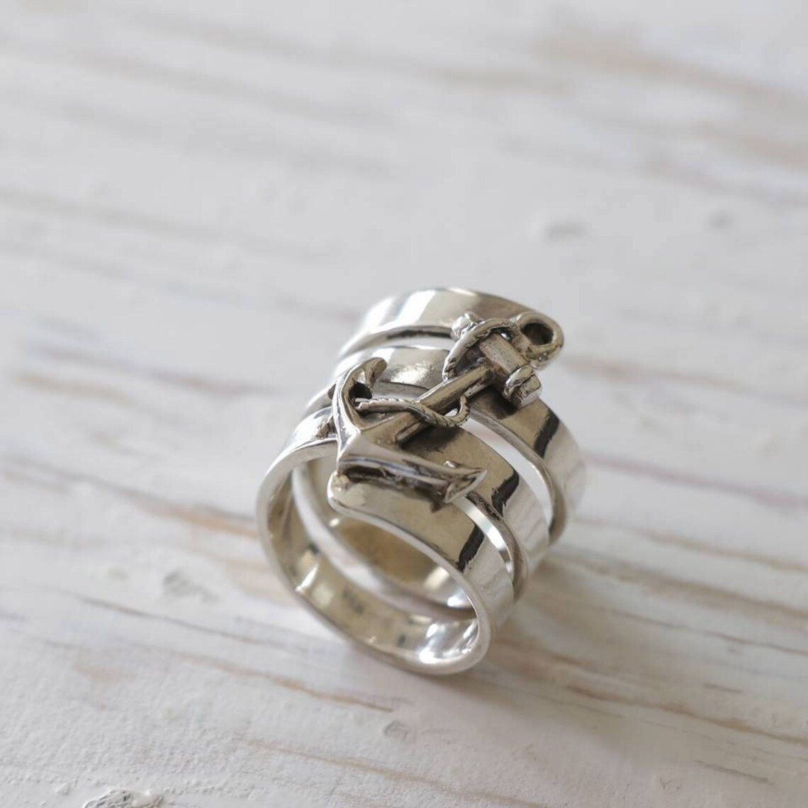 Anchor Ring for Unisex Made of Sterling Silver 925 Nautical - Etsy