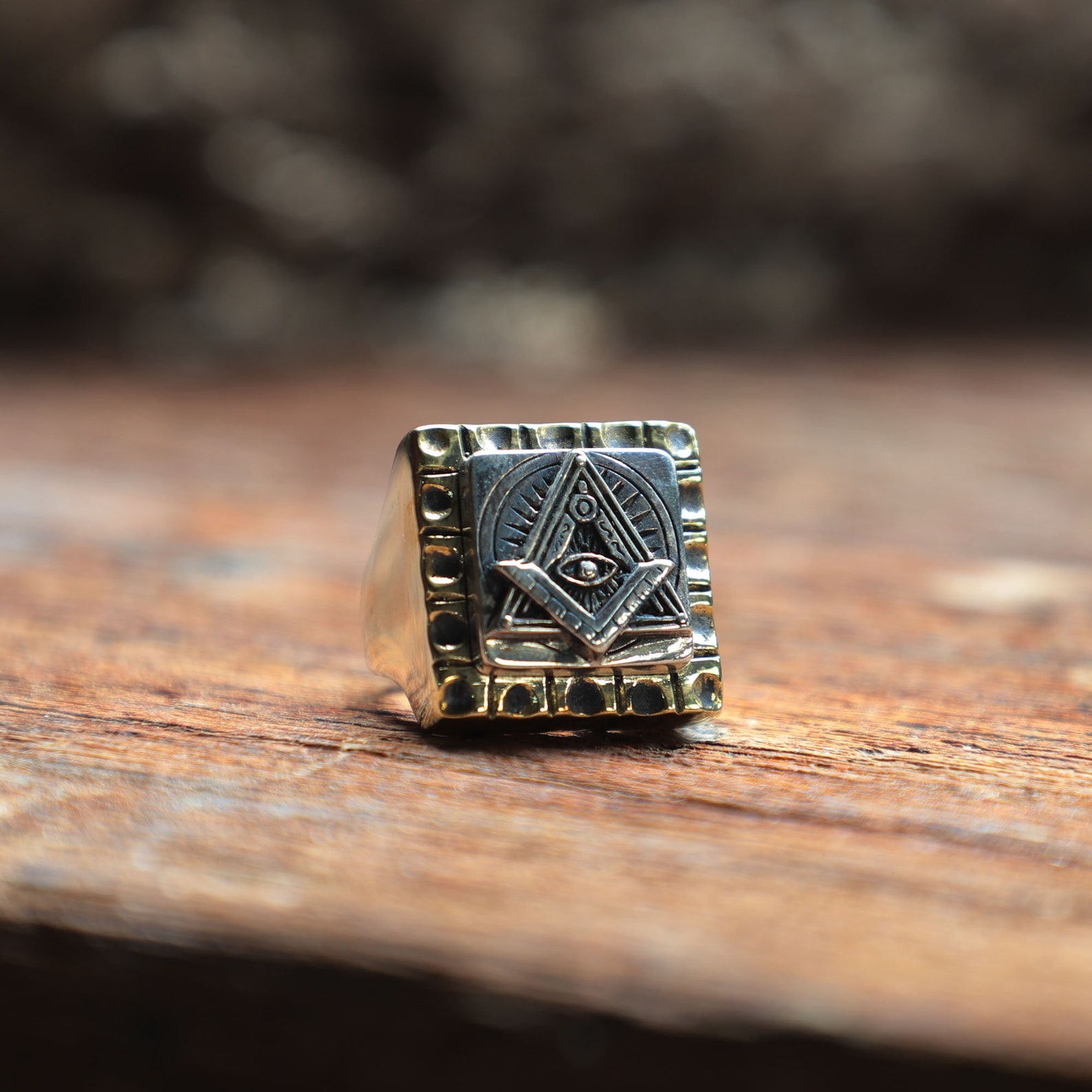 Freemason Ring for Men Made of Sterling Silver 925 Mexican - Etsy