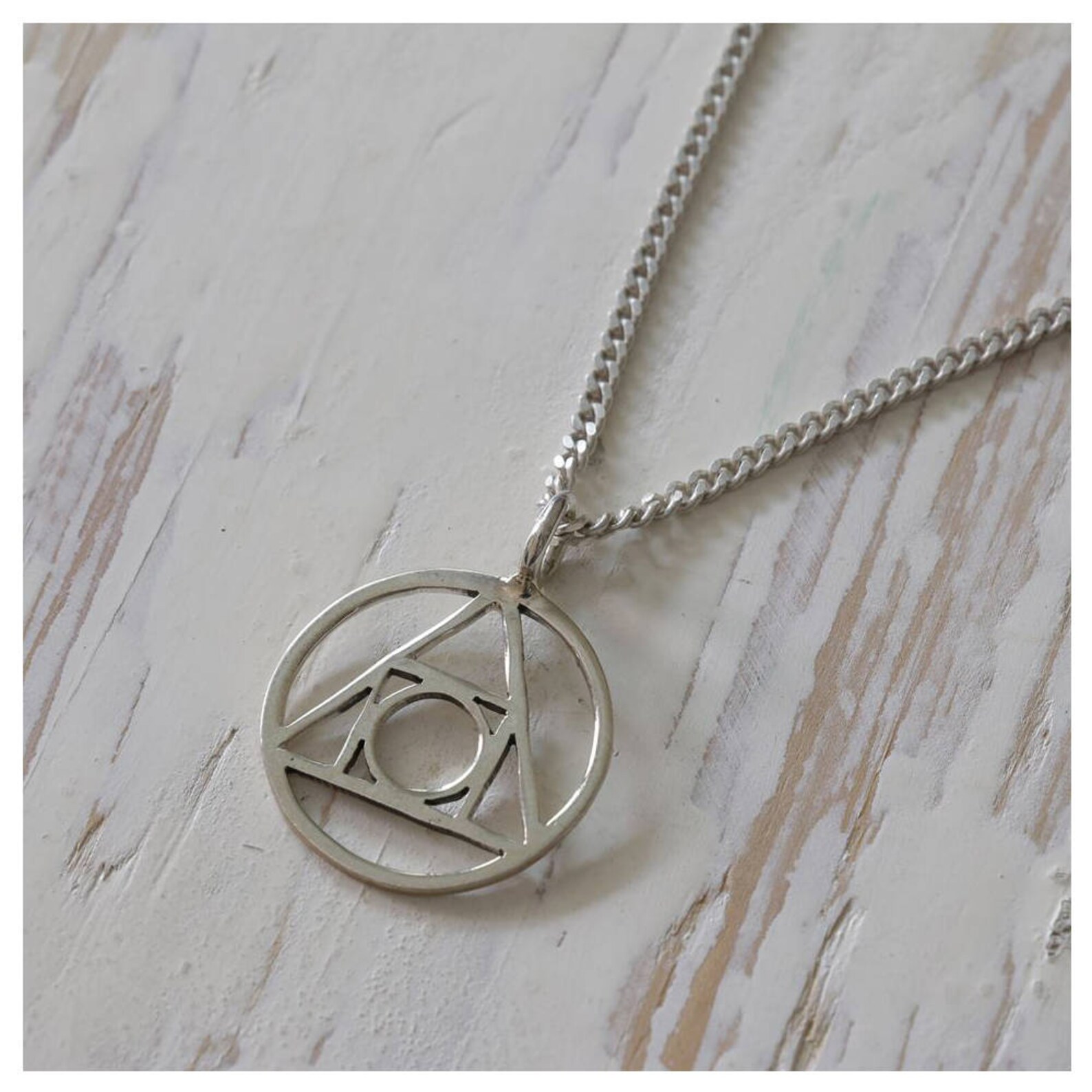 Alchemy Pendant Necklace for Unisex Made of Sterling Silver | Etsy