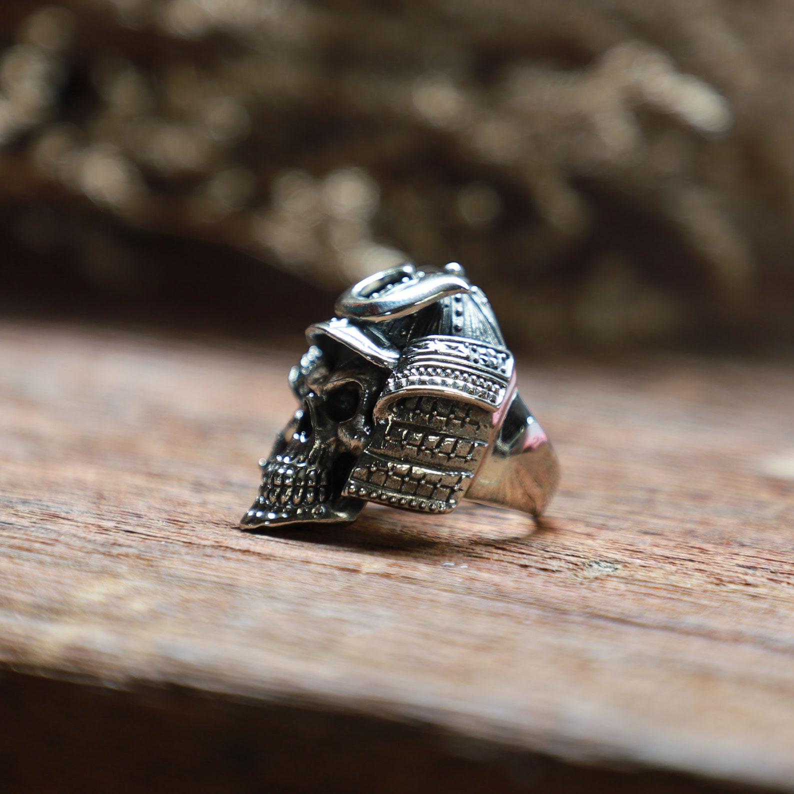 Samurai Skull Ring for Men Made of Sterling Silver 925 - Etsy