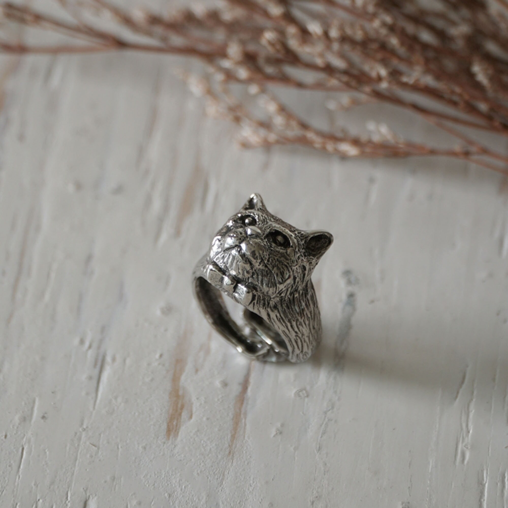 Cat Ring for Unisex Made of Sterling Silver 925 Cute Animal | Etsy