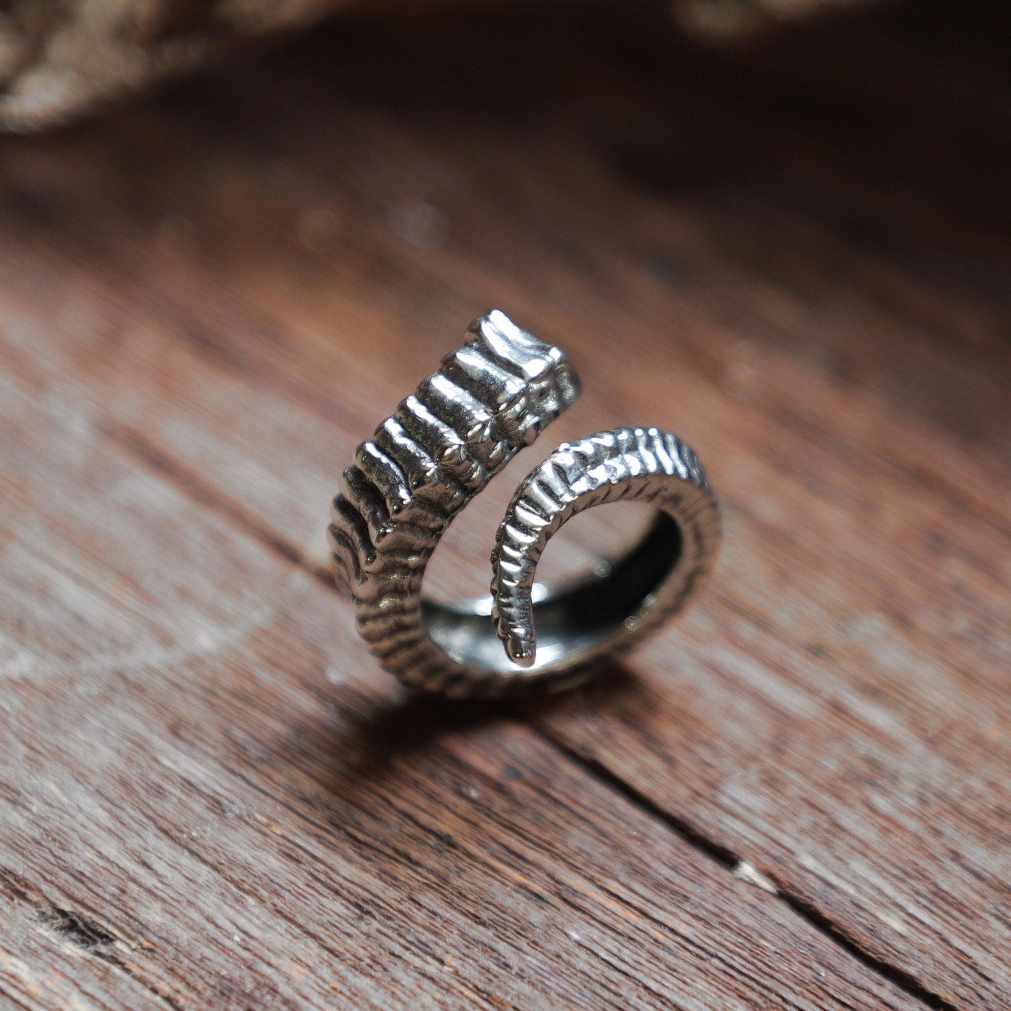Horned goat ring for men made of sterling silver 925 satanism | Etsy