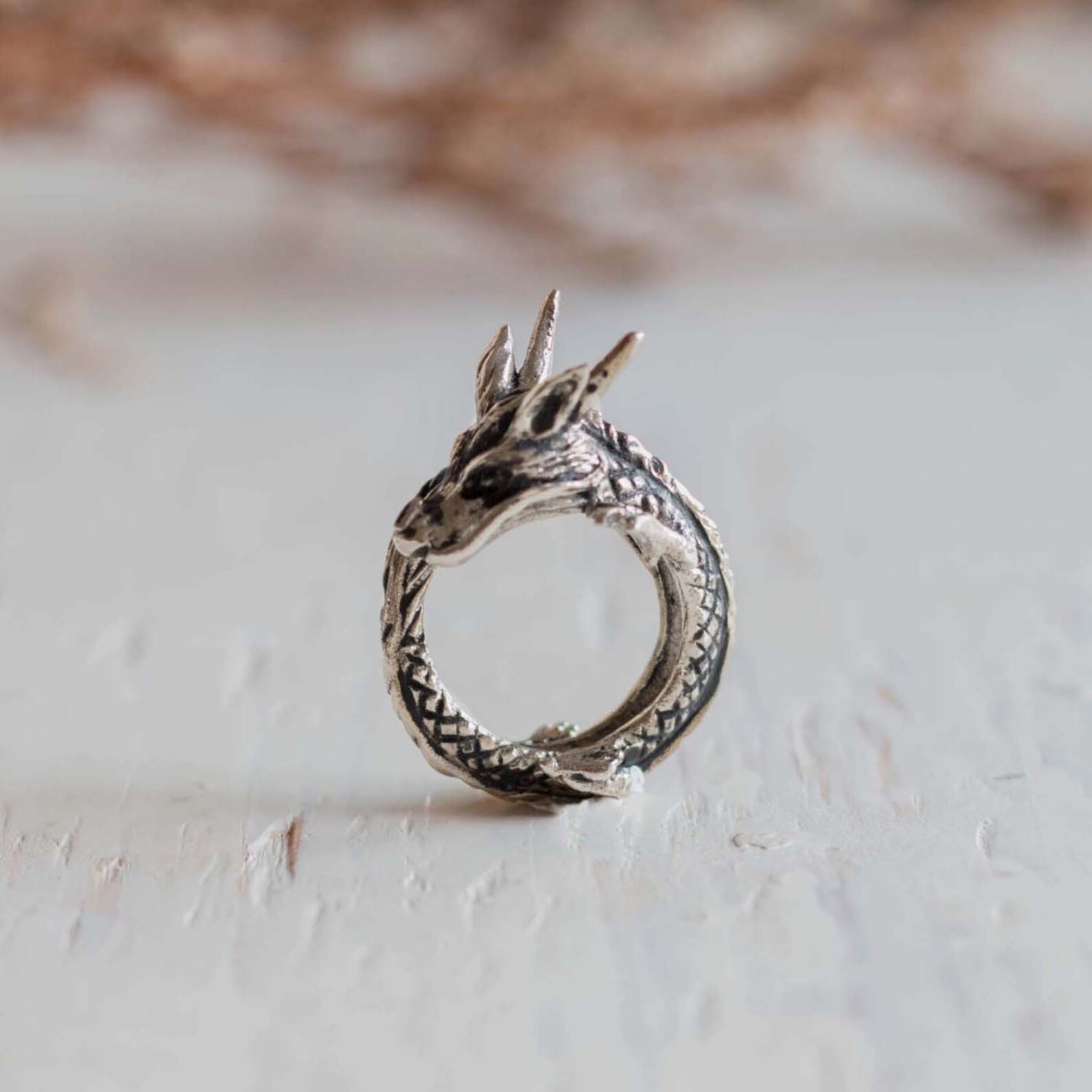 River Dragon Japanese Ring for Unisex Made of Sterling Silver | Etsy