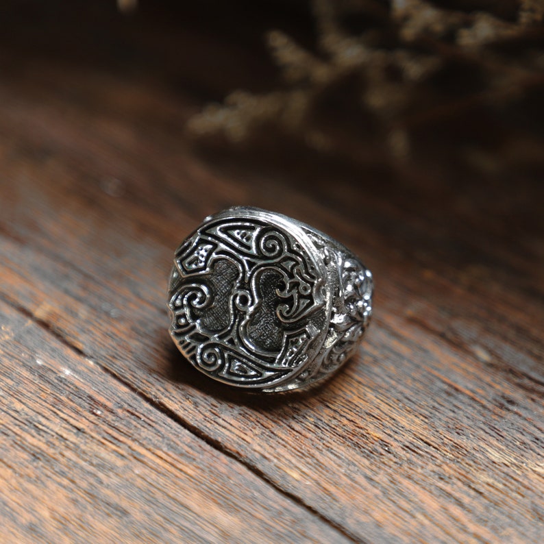 Odin Ravens Ring for Unisex Made of Sterling Silver 925 Viking - Etsy