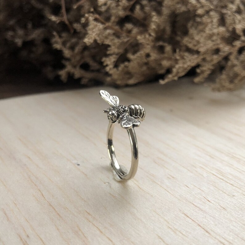 Honey Bee Ring for Girl Made of Sterling Silver 925 Boho Style - Etsy