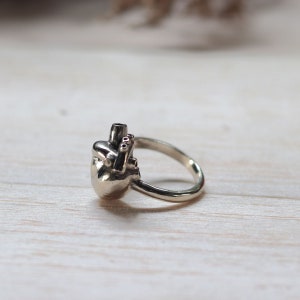 Human Heart Ring for Unisex Made of Sterling Silver 925 Anatomical ...