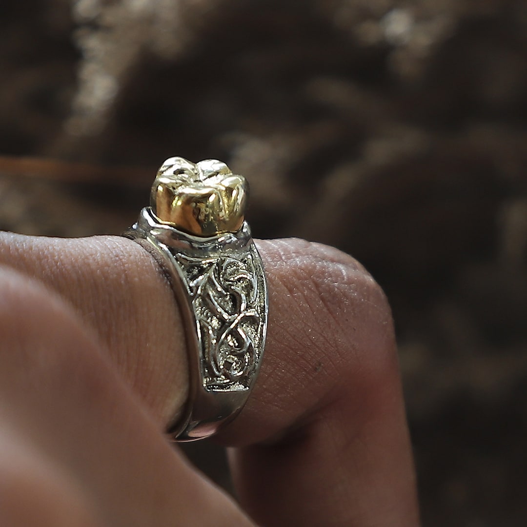Human Teeth Ring for Men Made of Sterling Silver 925 Biker Style - Etsy