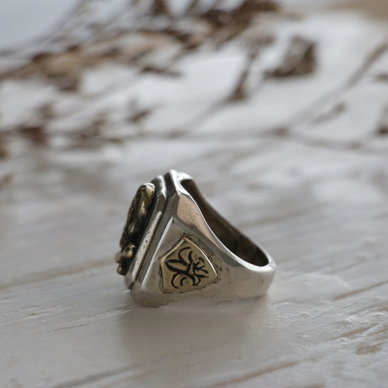 Skull Crossbones Mexican Biker Ring for Men Made of Sterling - Etsy