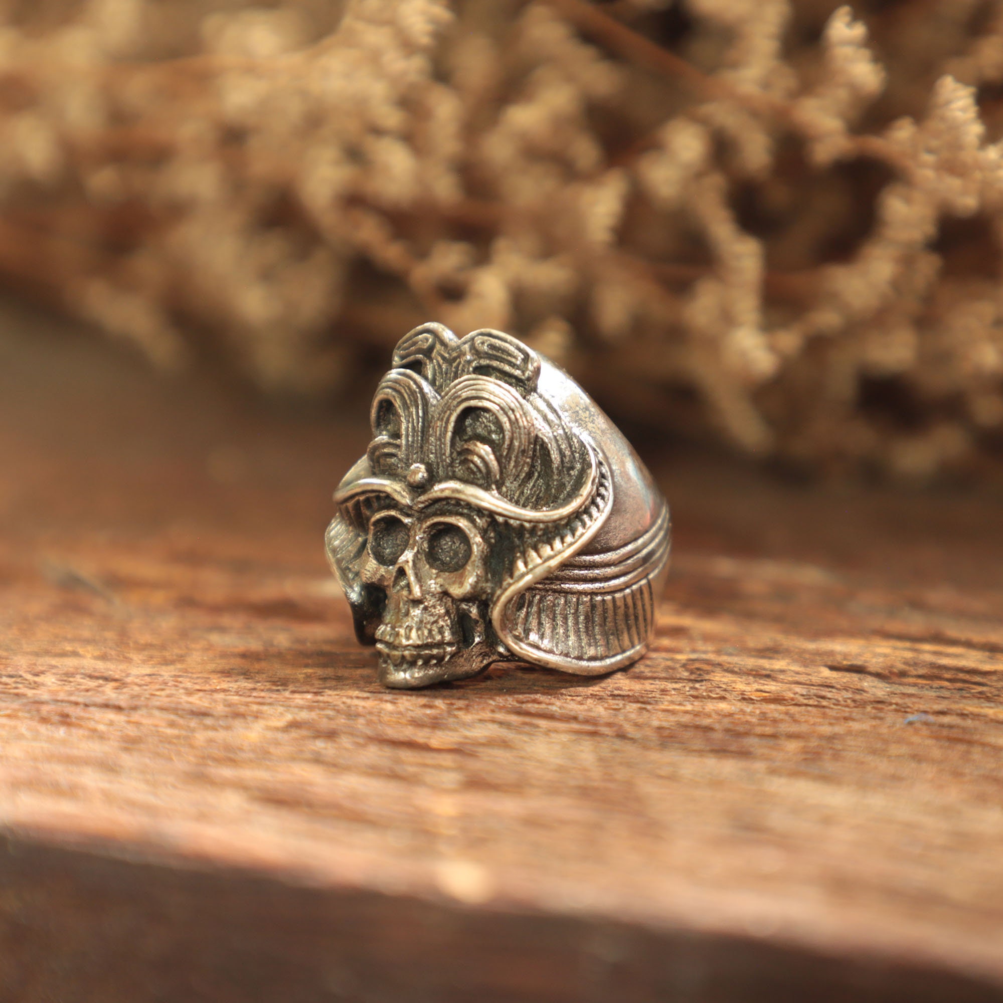 Geisha Samurai Mask ring for men made of sterling silver 925 | Etsy