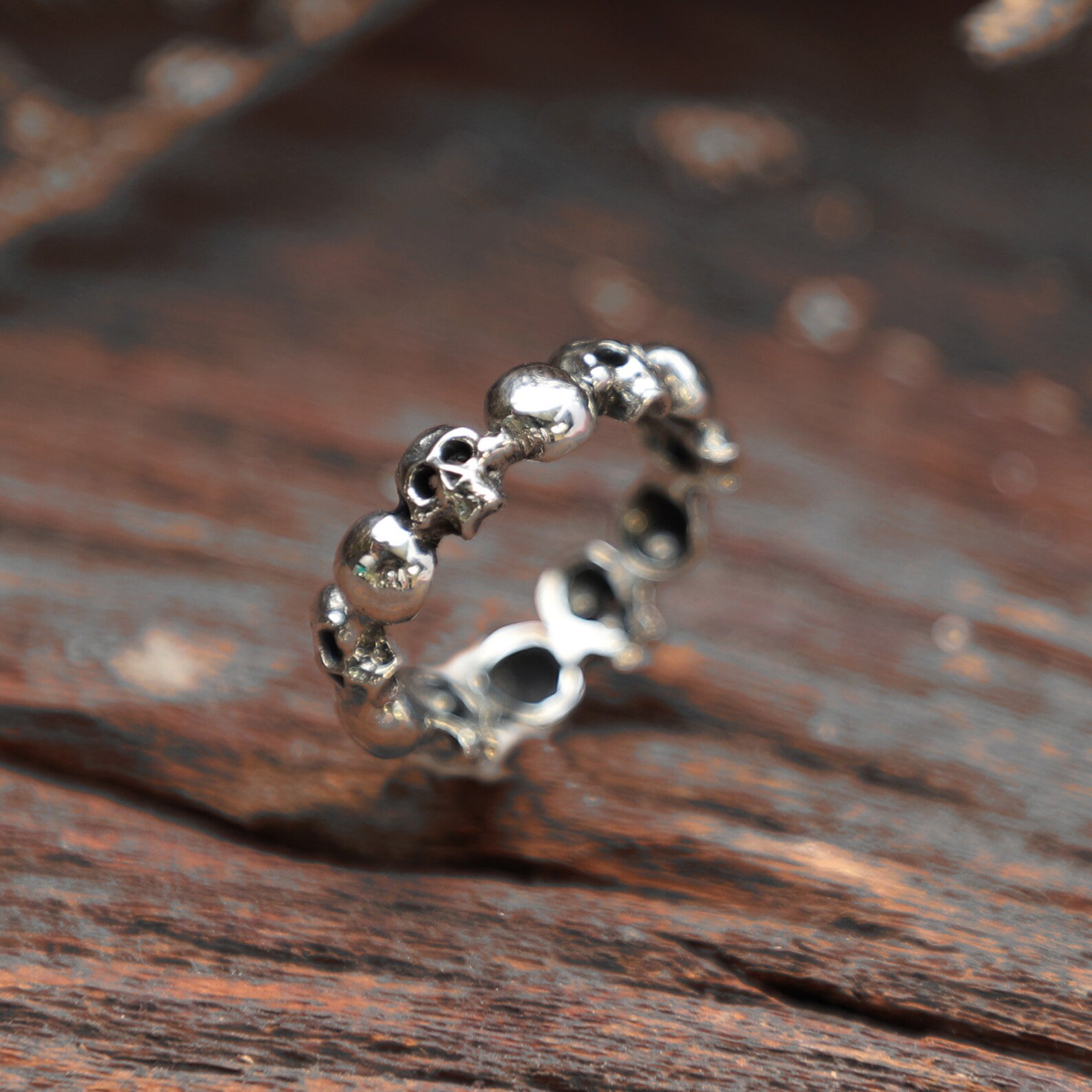 Small Skull Ring for Unisex Made of Sterling Silver 925 Punk Style - Etsy