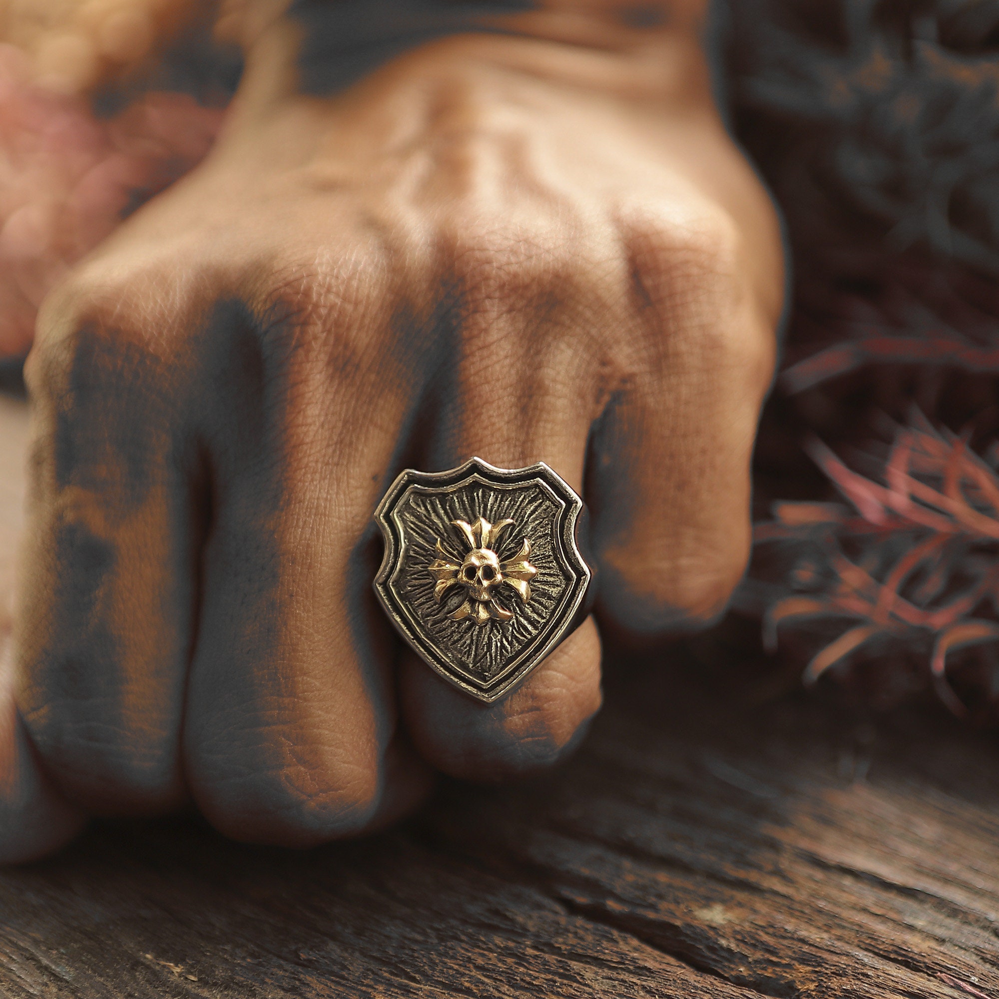 Gothic Cross Ring for Unisex Made of Sterling Silver 925 Biker | Etsy