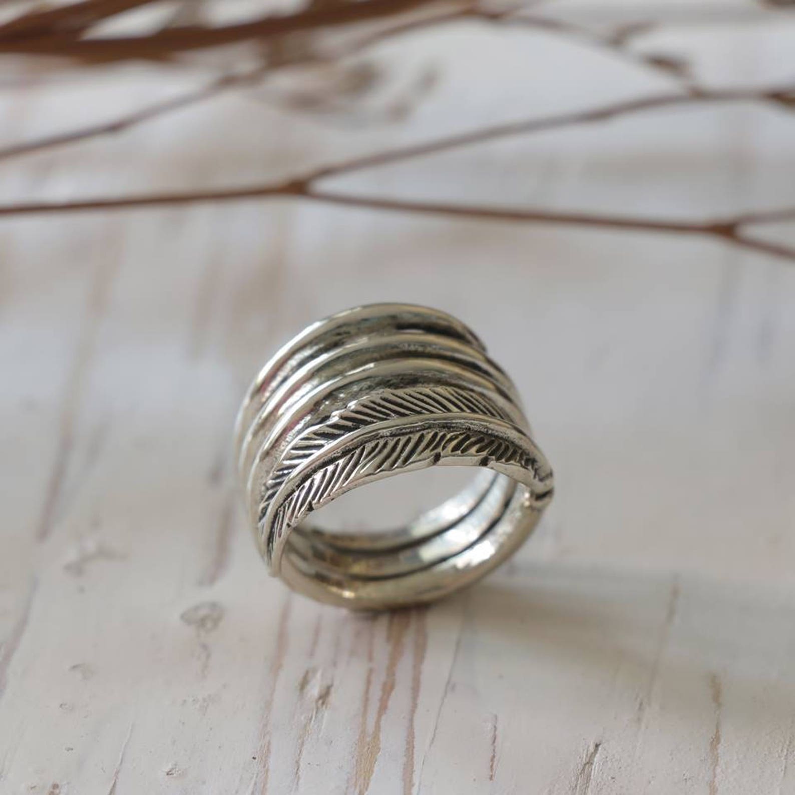 Feather Eagle Ring for Women Made of Sterling Silver 925 Boho Style - Etsy