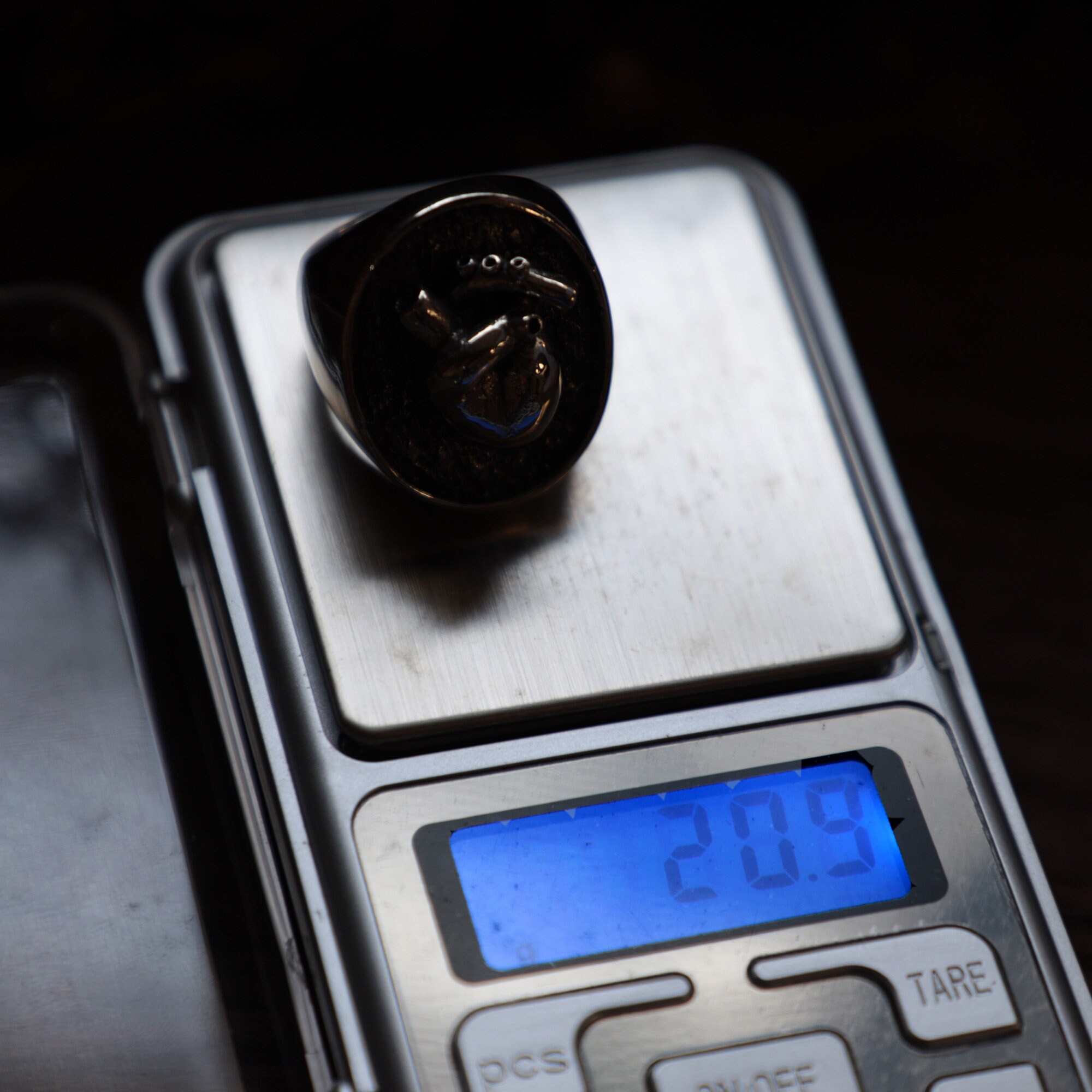 Human Heart Ring for Man Made of Sterling Silver 925 | Etsy