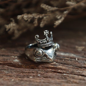 Frog Prince Ring for Man Made of Sterling Silver 925 Biker Style - Etsy