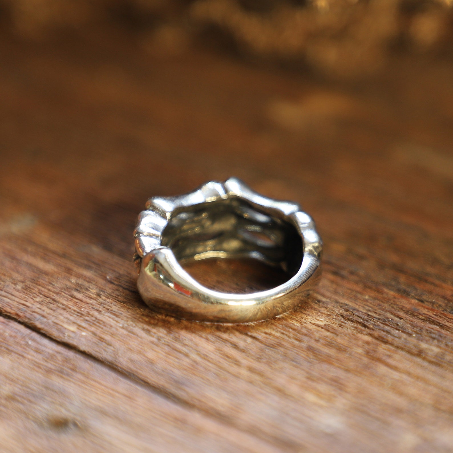 Finger Bone Skull Ring for Men Made of Sterling Silver 925 | Etsy