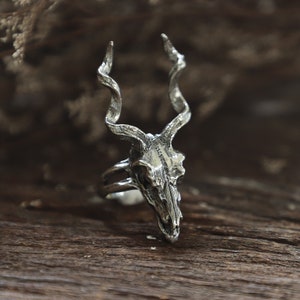 Deer Skull Ring for Women Made of Sterling Silver 925 Bohemian Style - Etsy