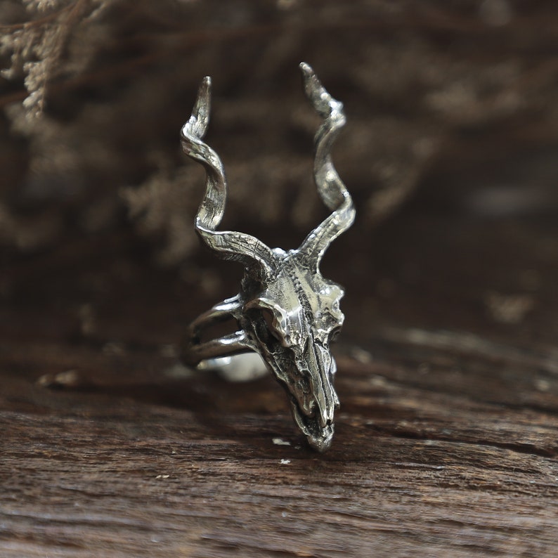 Deer Skull Ring for Women Made of Sterling Silver 925 Bohemian Style - Etsy