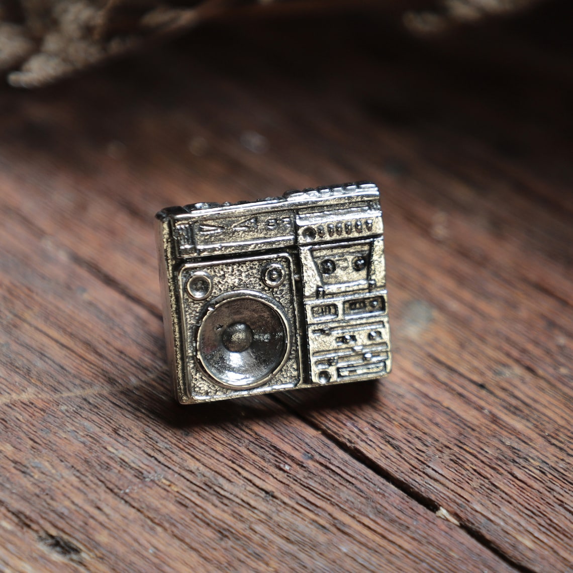 Radio Stereo Ring for Men Made of Sterling Silver 925 Vintage - Etsy