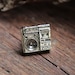 Radio Stereo Ring for Men Made of Sterling Silver 925 Vintage 2 Fingers ...